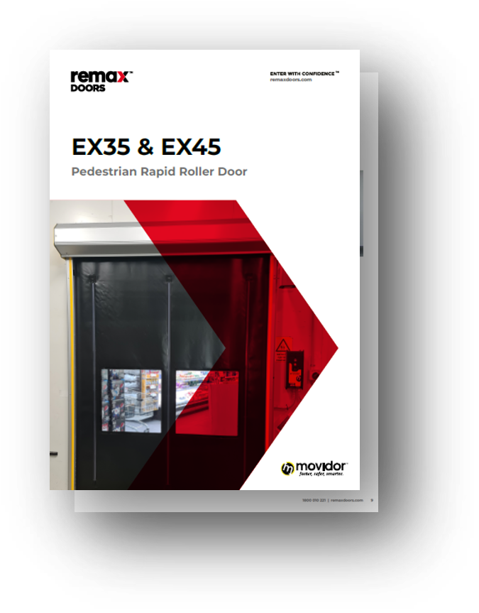 Download the EX35 & EX45 Pedestrian Rapid Roller Door Brochure